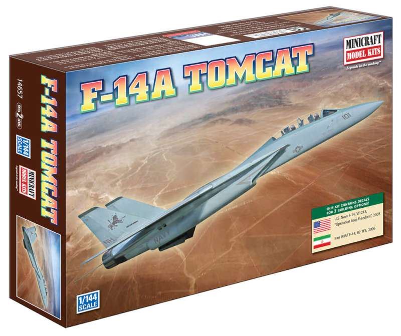 Minicraft Models 1:144 Scale F-14A Tomcat USN w/2 marking options – CJM Hobbies