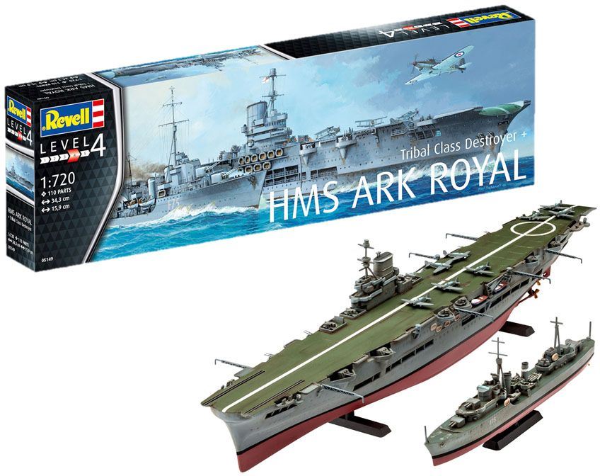 Revell 1:720 Scale HMS Ark Royal & Tribal Class Destroyer – CJM Hobbies
